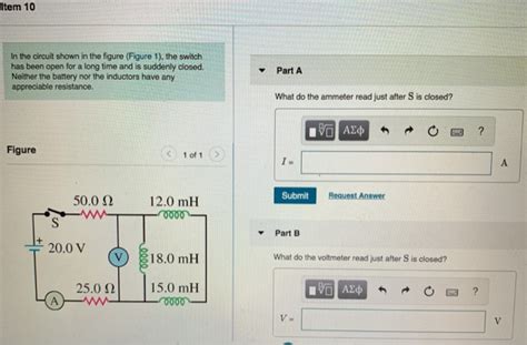 Solved Item 10 In The Circuit Shown In The Figure Figure