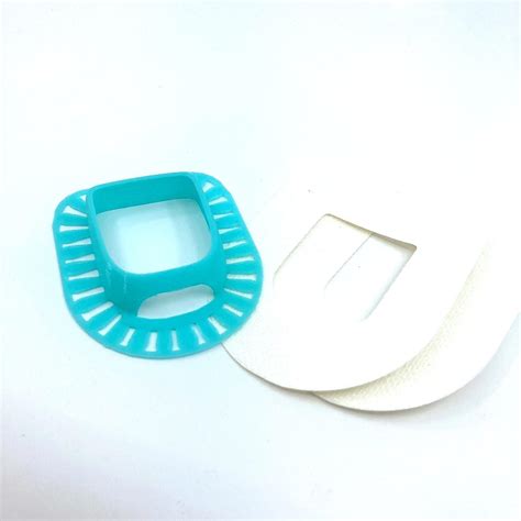 Deck My Diabetes Omnipod Grip Shield With Comfort Ring Teal 2 Overlay Patches Included