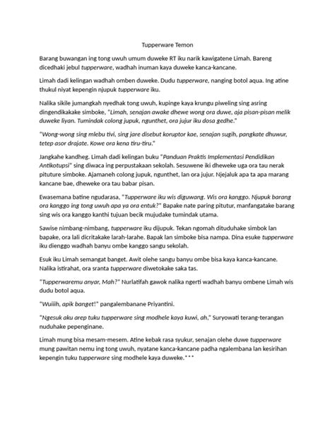 Cerkak Tupperware Temon Pdf