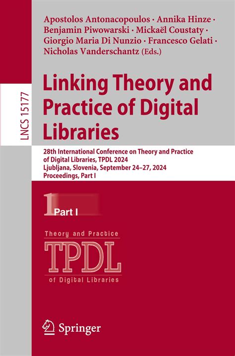 Linking Theory And Practice Of Digital Libraries 28th International Conference On Theory And