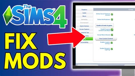 How To Fix Sims 4 Mods Not Showing Up In Game Mods Not Working Youtube