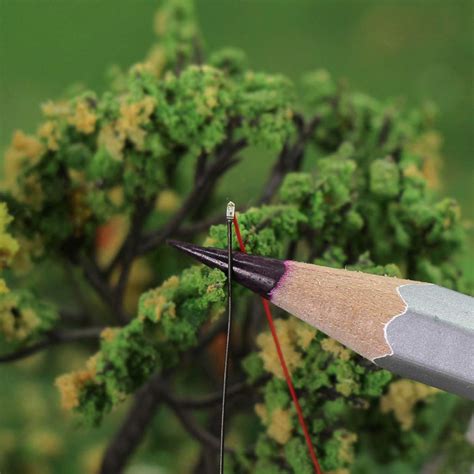 Evemodel L0402r 20pcs Pre Cableado Smd Led 0402 Diodo Emisor De Luz