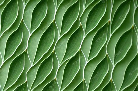 Premium Photo Green Leaf Shapes Repeating Pattern Background Digital