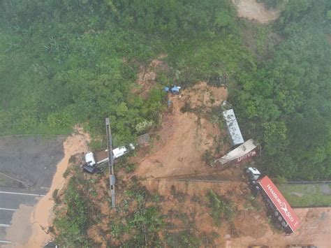 Imagem Aérea Mostra Destruição Na Br 376 Após Deslizamento Em Guaratuba
