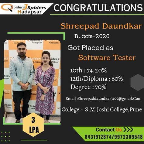 Qspidersjspiders Hadapsar On Linkedin Gotjob Placement Success