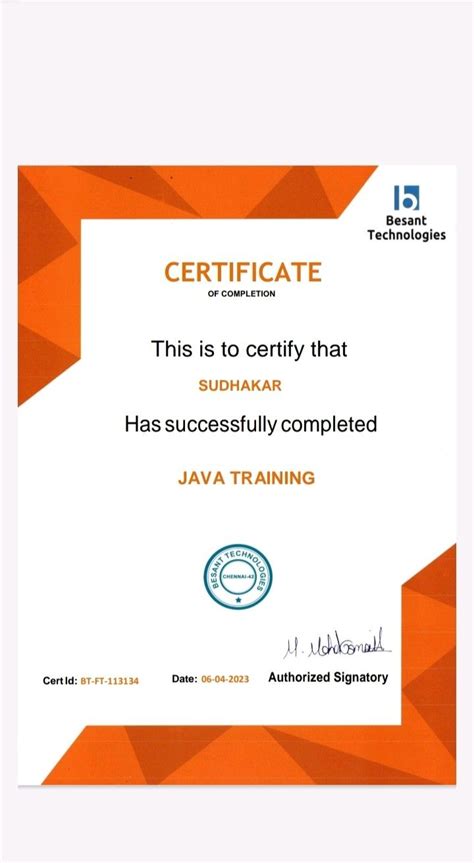 sudhakar hadpad on linkedin successfully completed my java