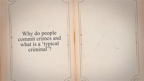Why do people commit crime?