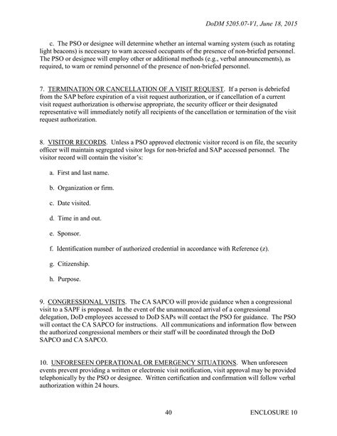 Do D Special Access Program Security Manual Dodm 5205 07 V1 Pdf