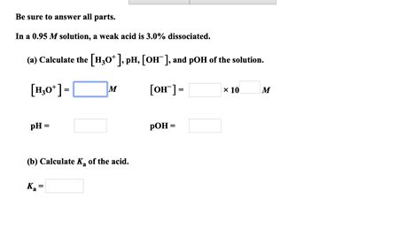 Solved Be Sure To Answer All Parts In A M Solution A Chegg