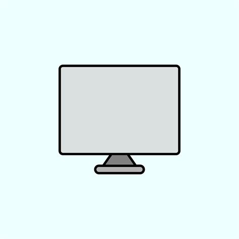 Monitor Computer Color Vector Icon Vector Illustration On Dark Background Vector Art