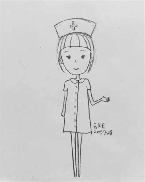 简笔画护士简历封面 简笔画图片大全 普车都