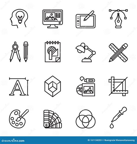 Conjunto De Iconos De Diseño Gráfico De Dibujo Y Web Vector De