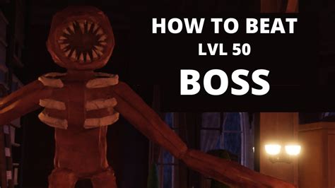 How To Beat Level 50 Boss Beating Boss In Doors Roblox Youtube