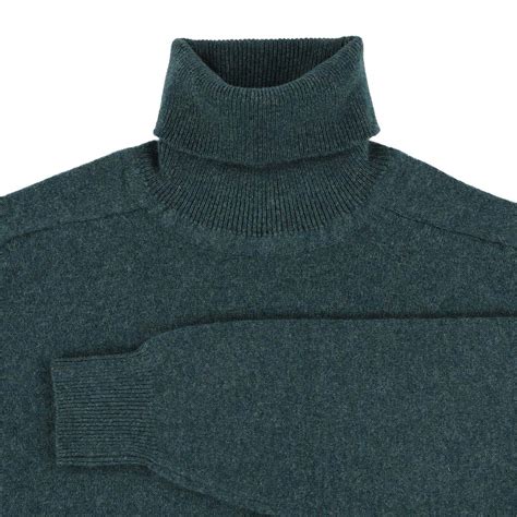 Lambswool Roll Neck Saddle Hunter Osborne Knitwear
