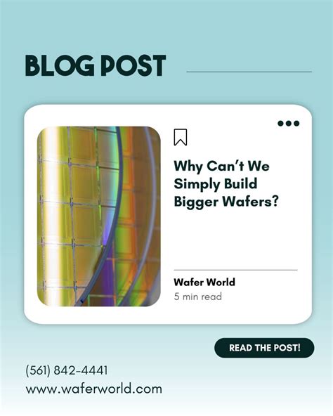 How Wafer Size Affects Performance And Yield Wafer World Inc Posted On The Topic Linkedin