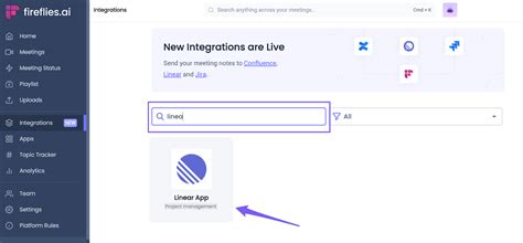 How To Integrate Linear With Fireflies Fireflies Ai
