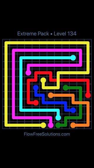 Flow Free Bridges Extreme Pack 12 X 12 Level 134 Puzzle Solution And