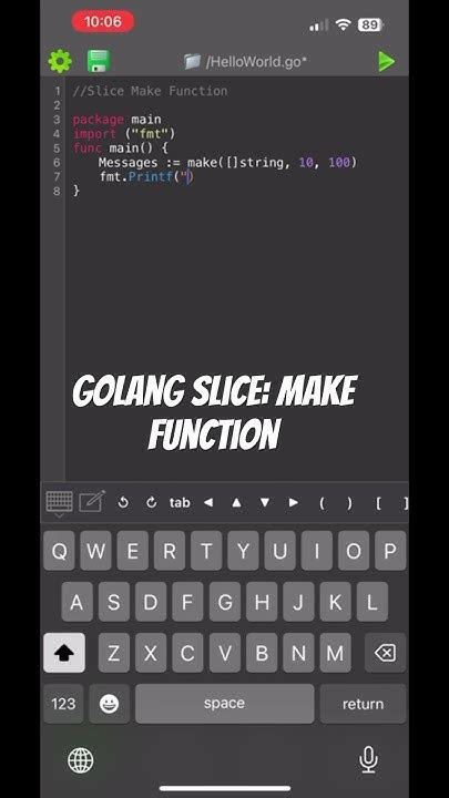 Go Programming Make Functions Golang Coding Shorts Youtube