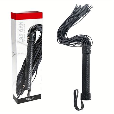 Inch Flogger For Adult Sex Play Whip Black Whip For Cosplay