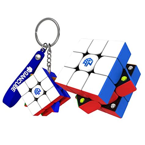 Gan 356 M 3x3 Magnetic Speed Cube Stickerless With Gan 330 Speed Cube Key Chain In Pakistan