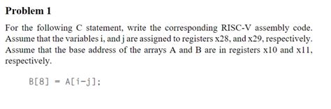 For The Following C Statement Write The Chegg