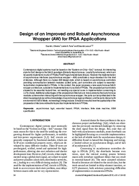 Pdf Design Of An Improved And Robust Asynchronous Wrapper Aw For