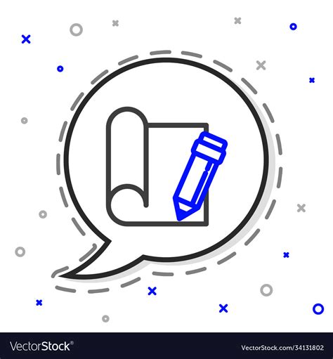 line graphing paper for engineering and pencil vector image