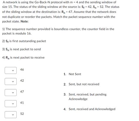 Solved A Network Is Using The Go Back N Protocol With M4