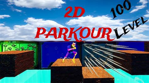 🎥⭐️2d Default Parkour 100 Levels 🎥 9795 8345 3662 By H49 Fortnite