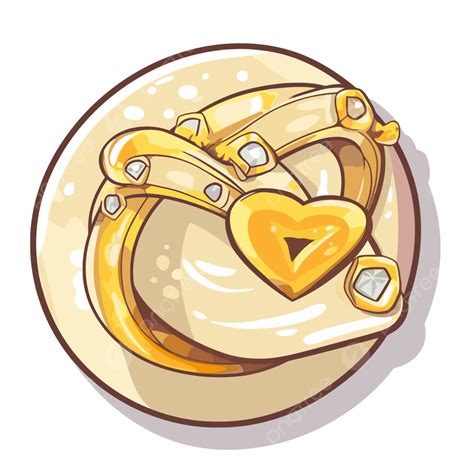 마음과 금 클립 아트의 금 반지 벡터 일러스트 레이 션 고립 된 만화 결혼 반지와 스티커 디자인 상표 Png 일러스트 및 벡터 에 대한 무료 다운로드 Pngtree