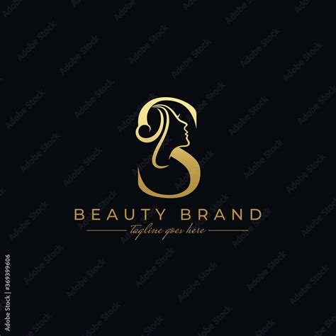 Letter S Beauty Face Hair Salon Logo Design Stock Vector Adobe Stock