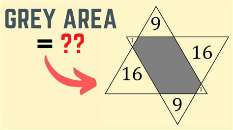 Area Of Overlapping Triangles Math Puzzle Youtube