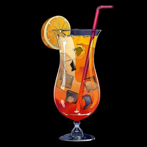 칵테일 일러스트 시리즈 By 스튜디오시트러스 노트폴리오 칵테일 무지개 그림 일러스트레이션