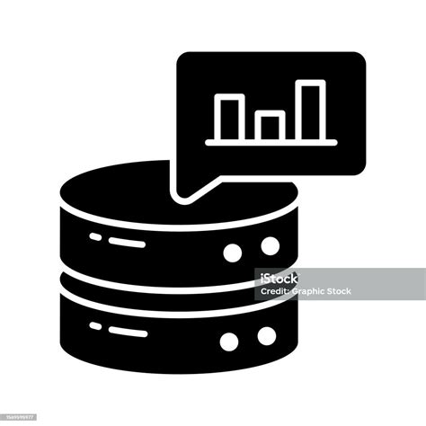 Bar Chart With Database Showing Concept Vector Of Database Analysis