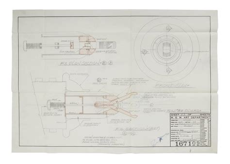 Forbidden Planet Robby The Robot Technical Drawing D Auction