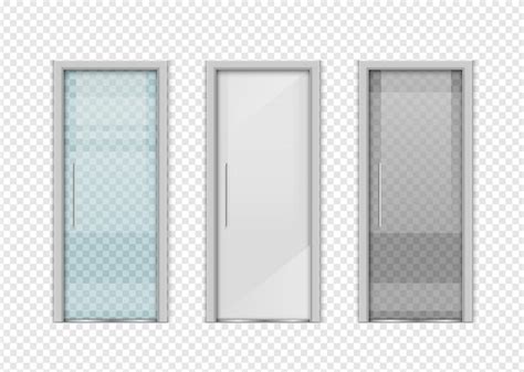 Premium Vector Double Sliding Glass Doors To The Office Train Station