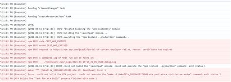 Solved Certificate Expired Error Mbt Build Sap Community