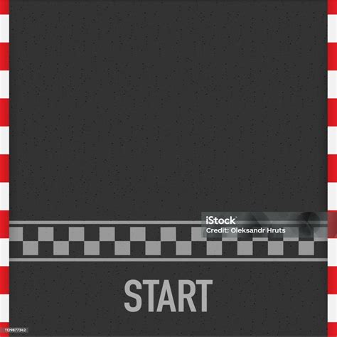 경주 선 트랙 또는로 표 하기를 집회 자동차 또는 카트도로 경주 벡터 배경 벡터 일러스트입니다 출발선에 대한 스톡 벡터 아트 및