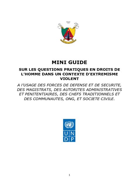 Remplissable En Ligne MINI GUIDE SUR LES DROITS DE L HOMME FINAL Pour