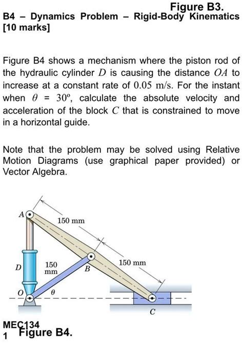 Solved Figure B4 Dynamics Problem Rigid Body Kinematics 10 Marks