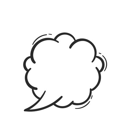 Hand Drawn Speech Bubble For Chatting Cartoon Characters 14623999 Png