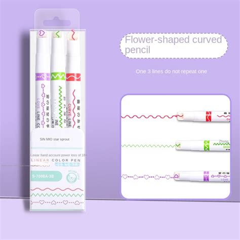 New Kawaii Highlihter Curve Highlighter Pens Decoration Pen Cute