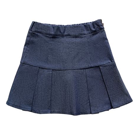 Indigo Pleated Skirt Ws Little Olin
