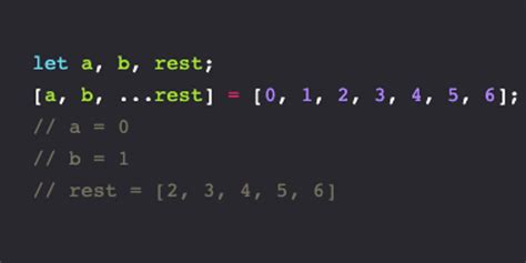 Destructuring Assignment E Spread Operator Dev Community