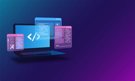 webentwicklung programmierung und codetesting uikonzept mit laptop mit