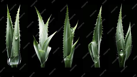 Premium Photo Stunning Aloe Vera Plant Organic Beauty On A Black