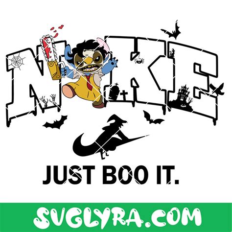 Stitch Leatherface X Nike Svg Just Boo It Svg Halloween Svg Logo Svg