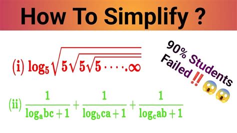 Logarithm Problem How To Solve Youtube