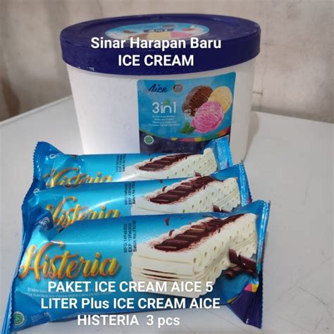 Jual ICE CREAM AICE 5 LITER Plus ICE CREAM AICE CAKE HISTERIA 3 PCS