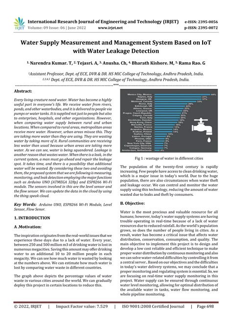 Water Supply Measurement And Management System Based On Iot With Water